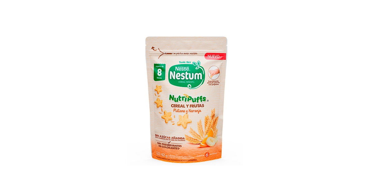 Snack NESTUM® NUTRIPUFFS® Plátano Naranja 42g | Nestlé FamilyNes Chile