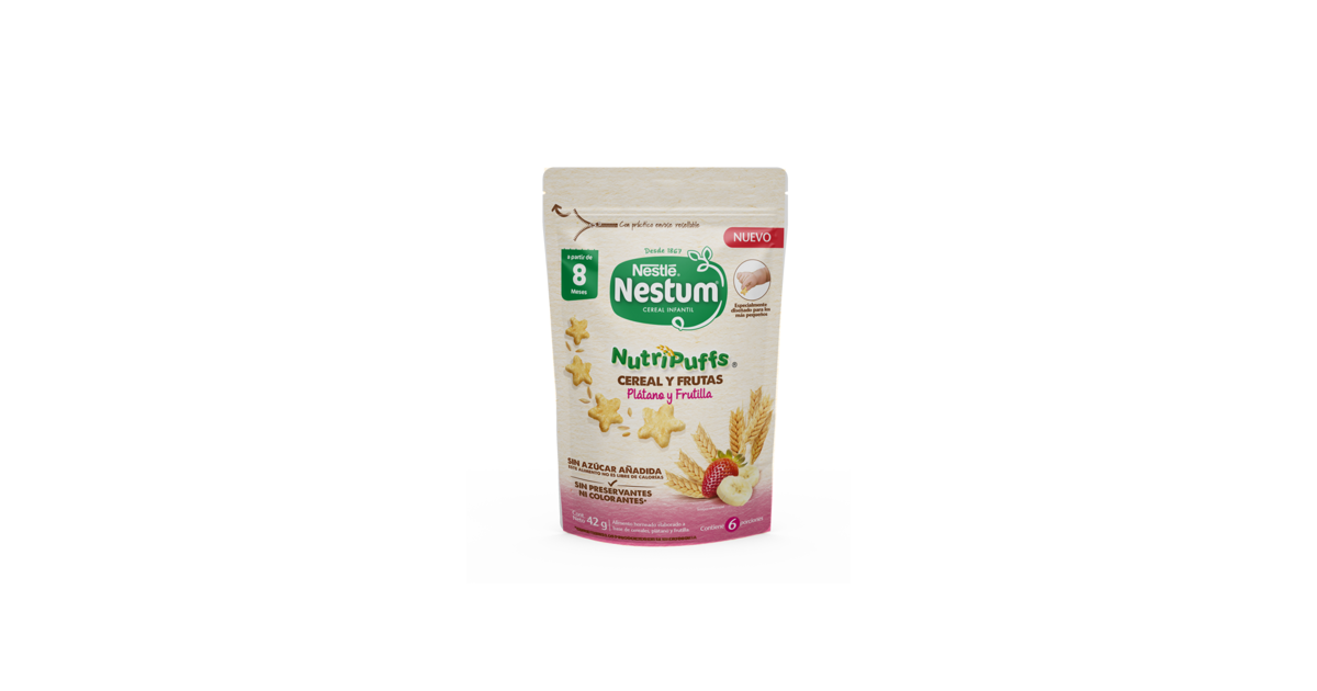 Snack NESTUM® NUTRIPUFFS Plátano‑Frutilla | Nestlé FamilyNes Chile