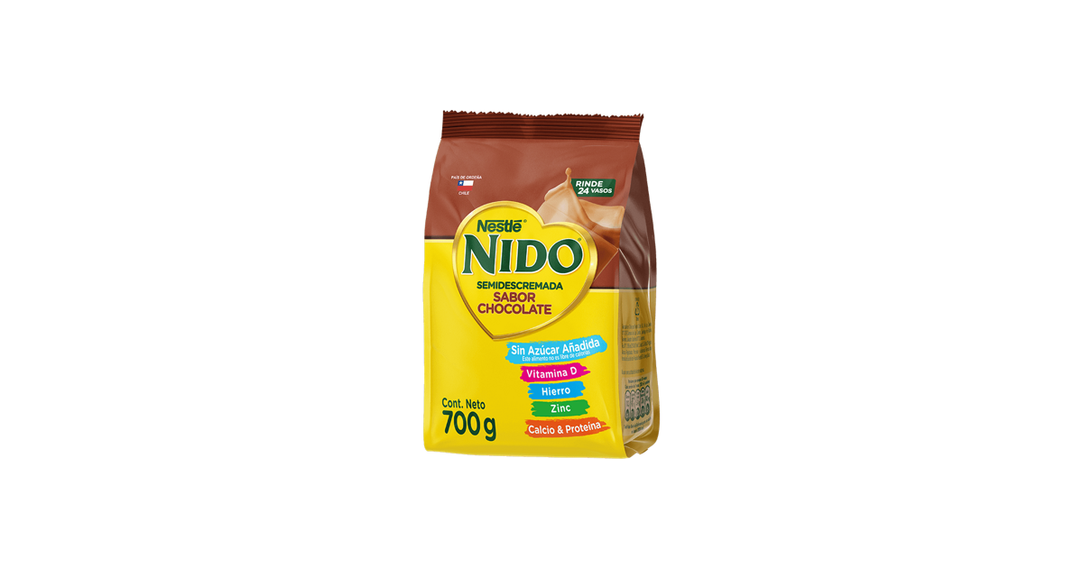Leche en polvo NIDO® Semidescremada Chocolate 700g | Nestlé FamilyNes Chile